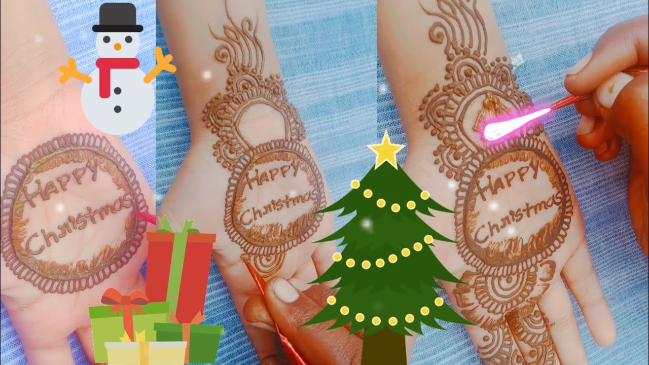 Christmas day Mehandi design and Happy christmas //🎄 2023 #viral # ...