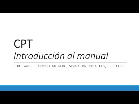 CPT Introduccion al manual-en Español - YouTube