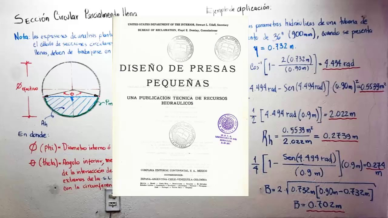 Canales - Sección circular parcialmente llena - YouTube