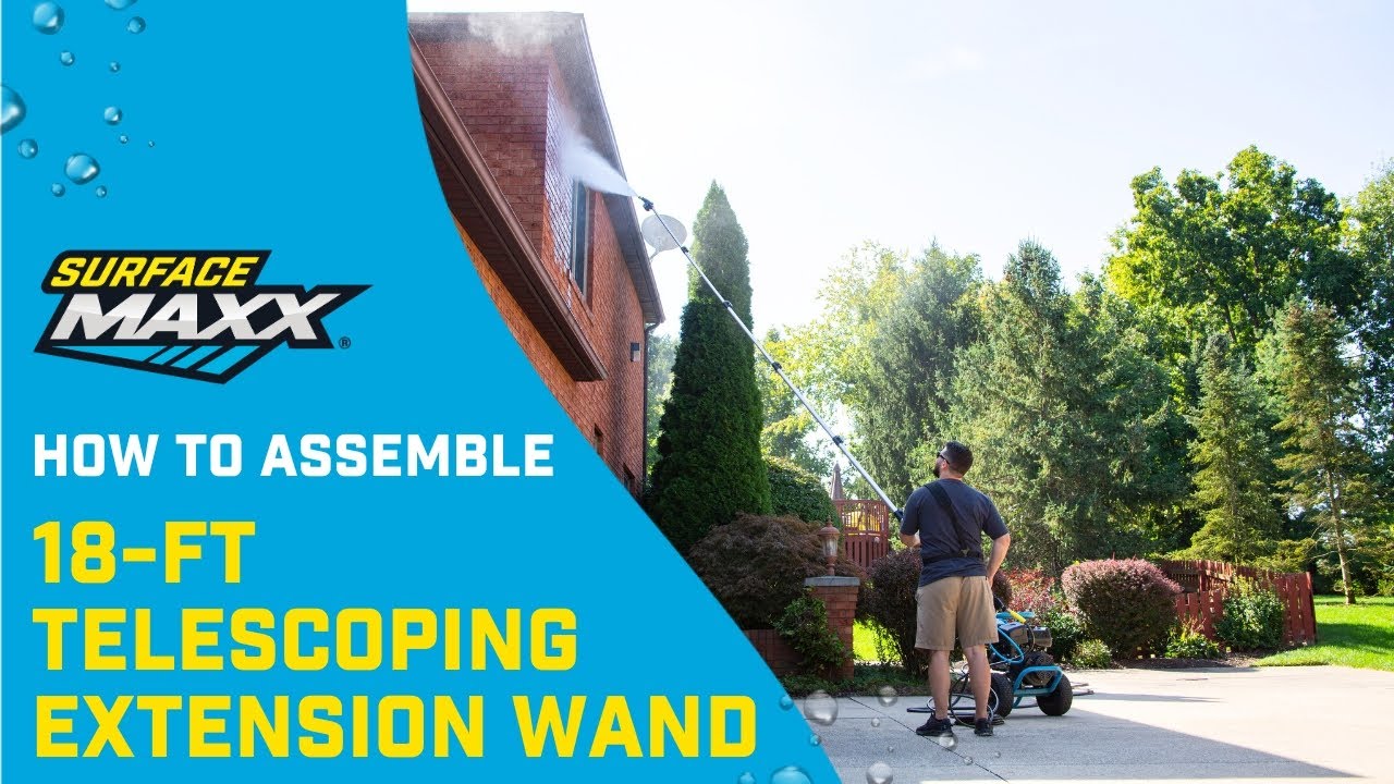 How to Assemble the SurfaceMaxx 18-ft Telescoping Extension Wand - YouTube