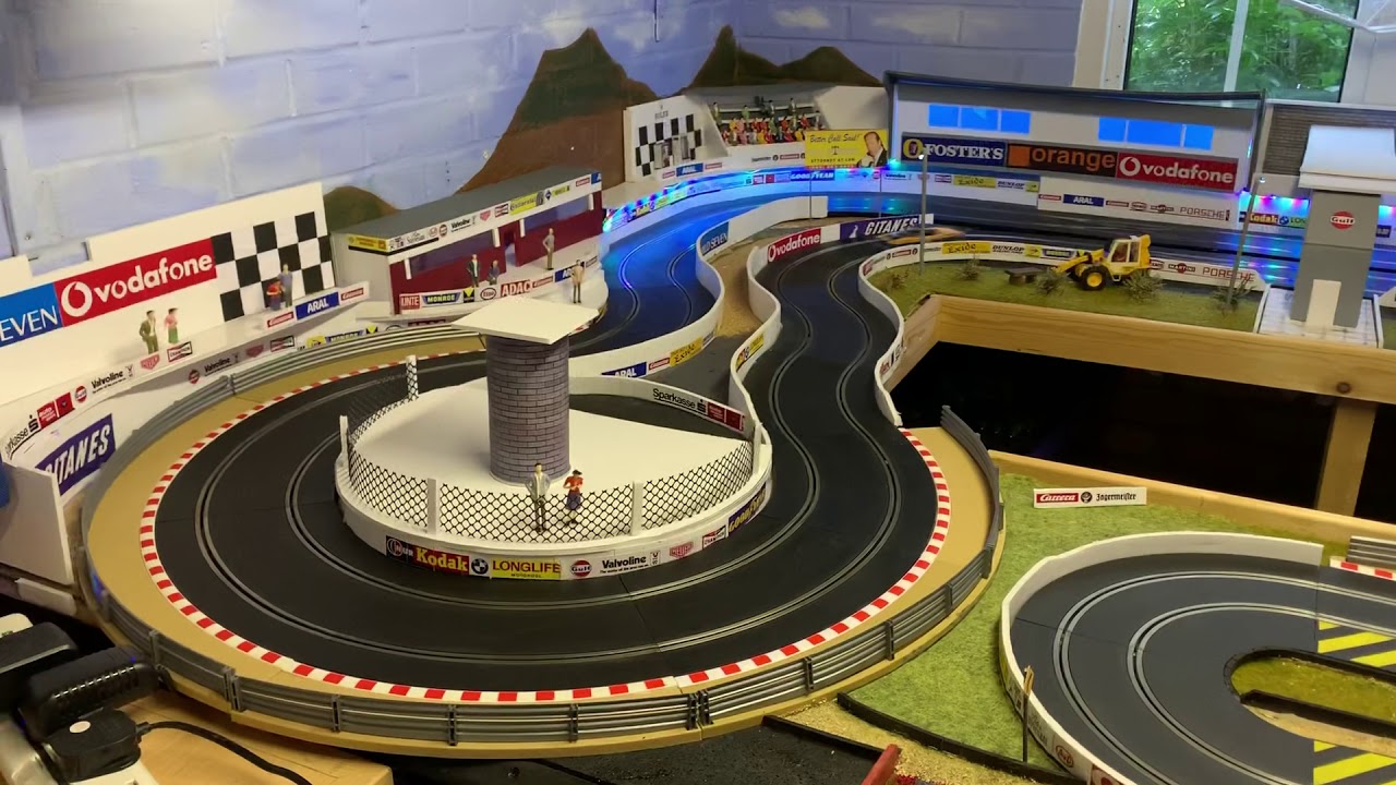 Test run the Scalextric Ford Mustang and drift action - YouTube