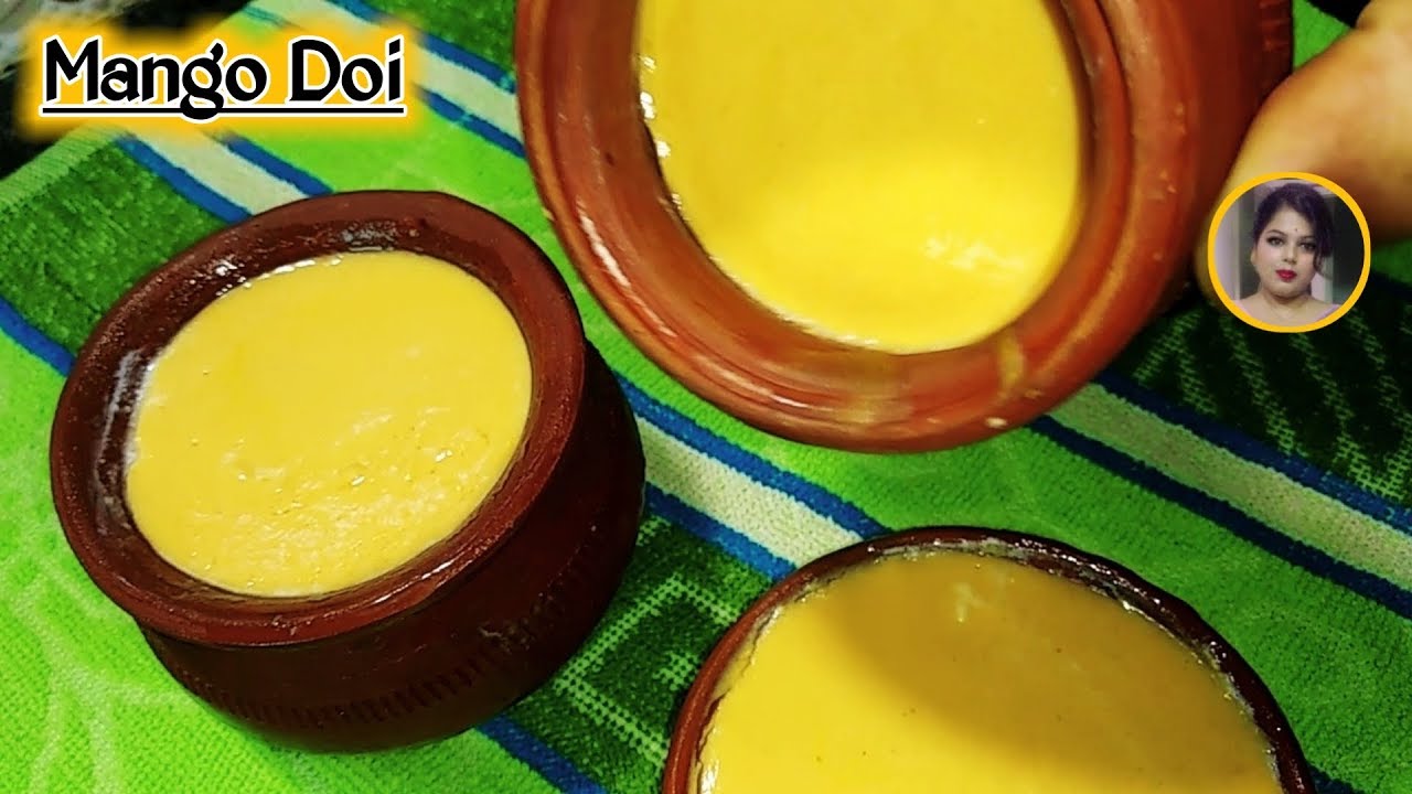 আম দই। Aam Doi Recipe। Quick Mango doi recipe at home। Bengali misti ...