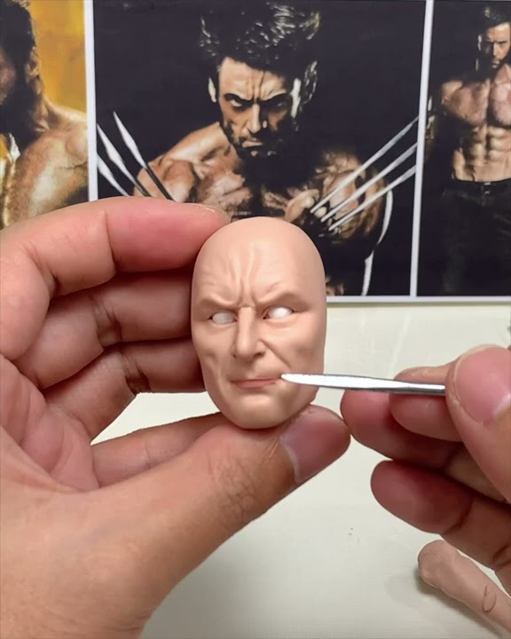 Wolverine's head made from polymer clay, sculpture timelapse【Clay ...
