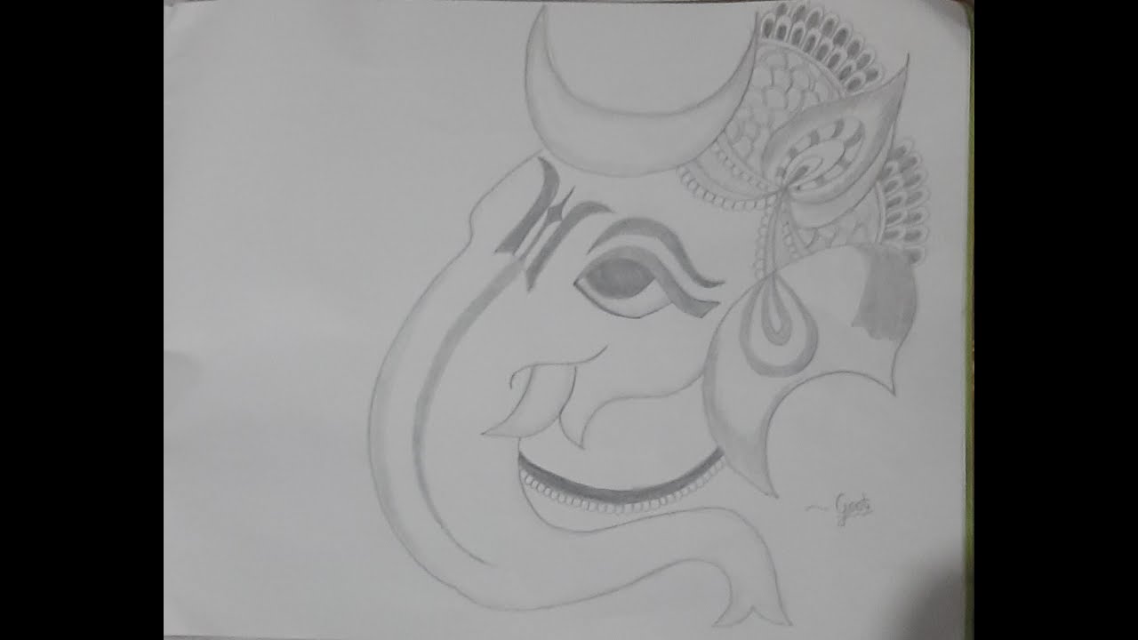 Lord Ganesha Sketch | Easy Drawing Tips | For beginners | Geet Arts ...
