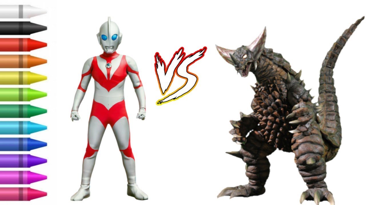 MEWARNAI ULTRAMAN POWERED VS MONSTER GOMORA - YouTube