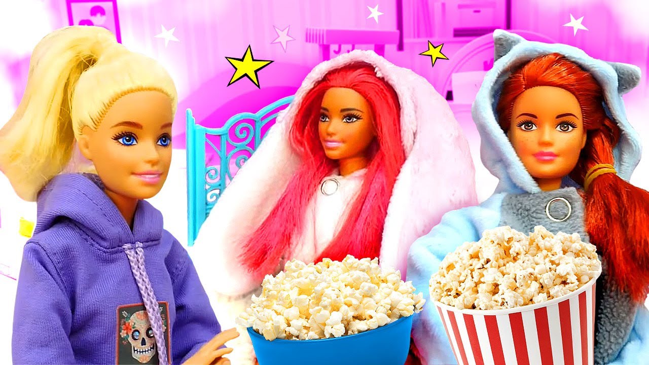 Night party in a Barbie dream house - Barbie doll videos for kids with ...