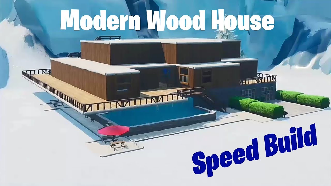 Modern Wood House | Fortnite Speed Build (Island Code Coming Soon ...