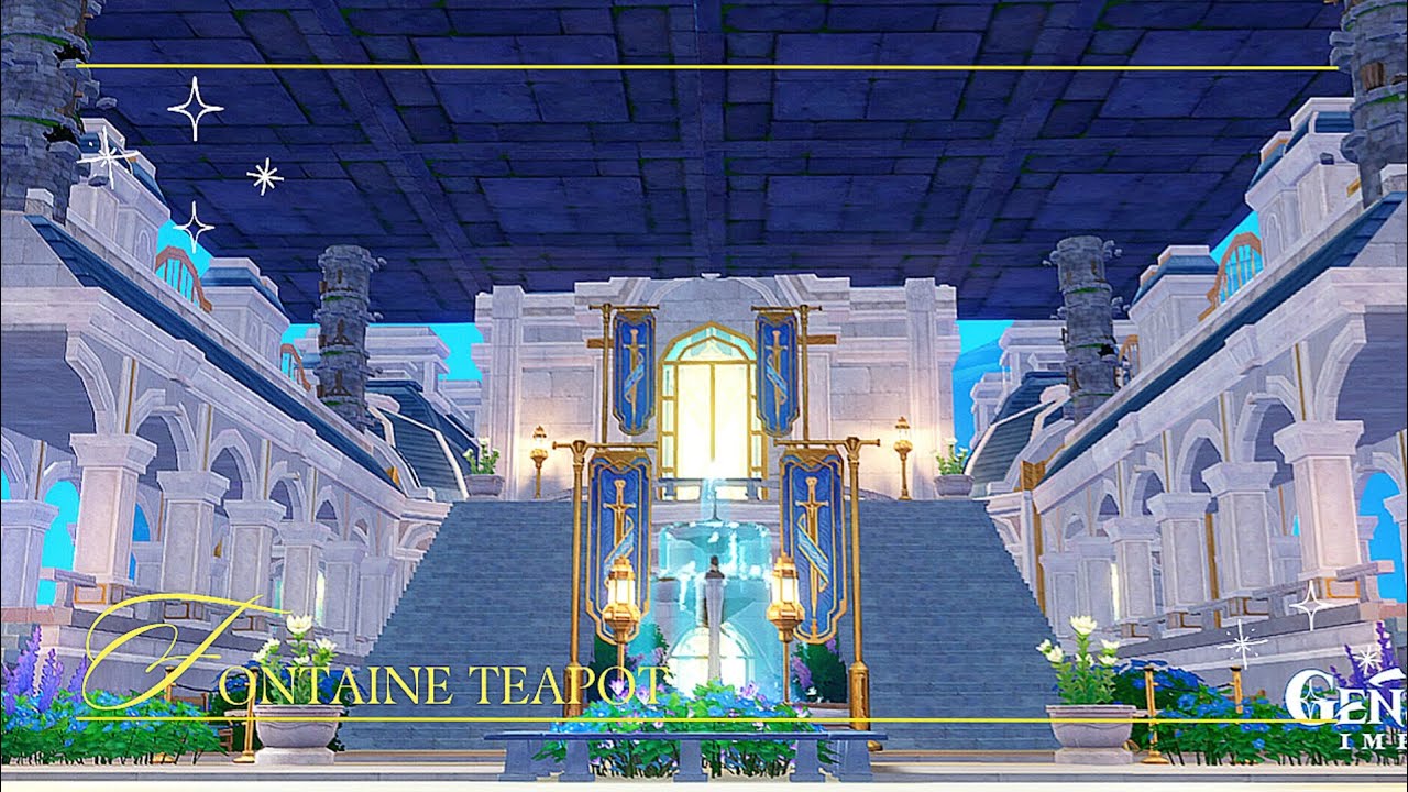 Fontaine Teapot! // Serenitea pot ( Showcase & Build ) #genshinimpact # ...