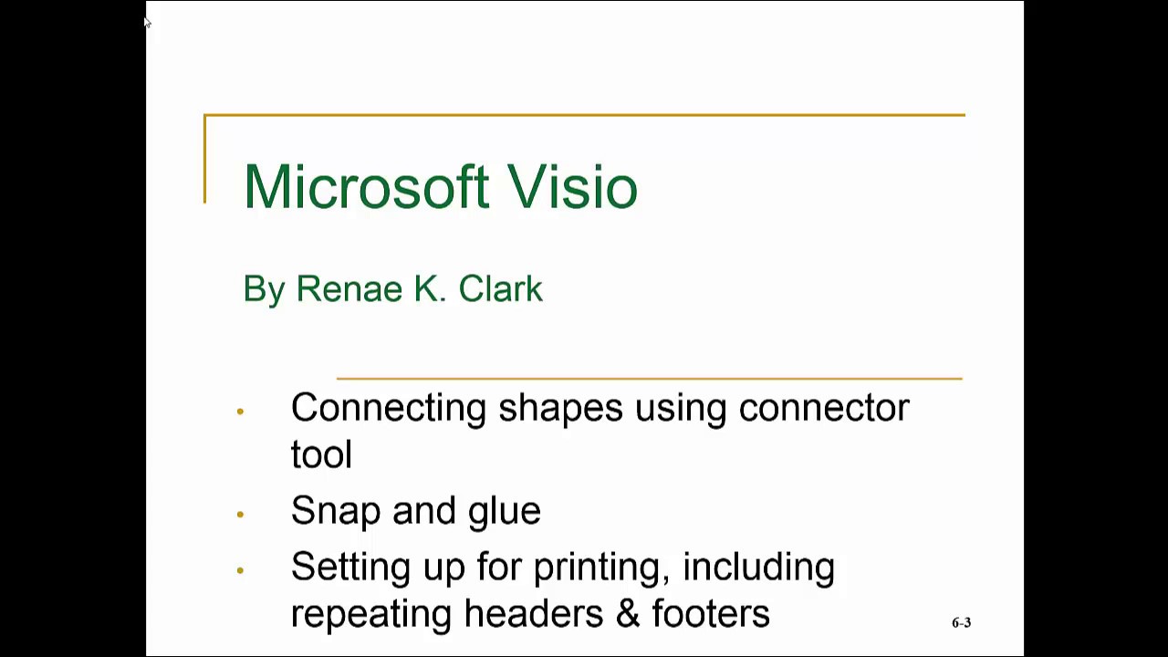 5 MS Visio 2013 Lines Snap and Glue Headers and Footers - YouTube