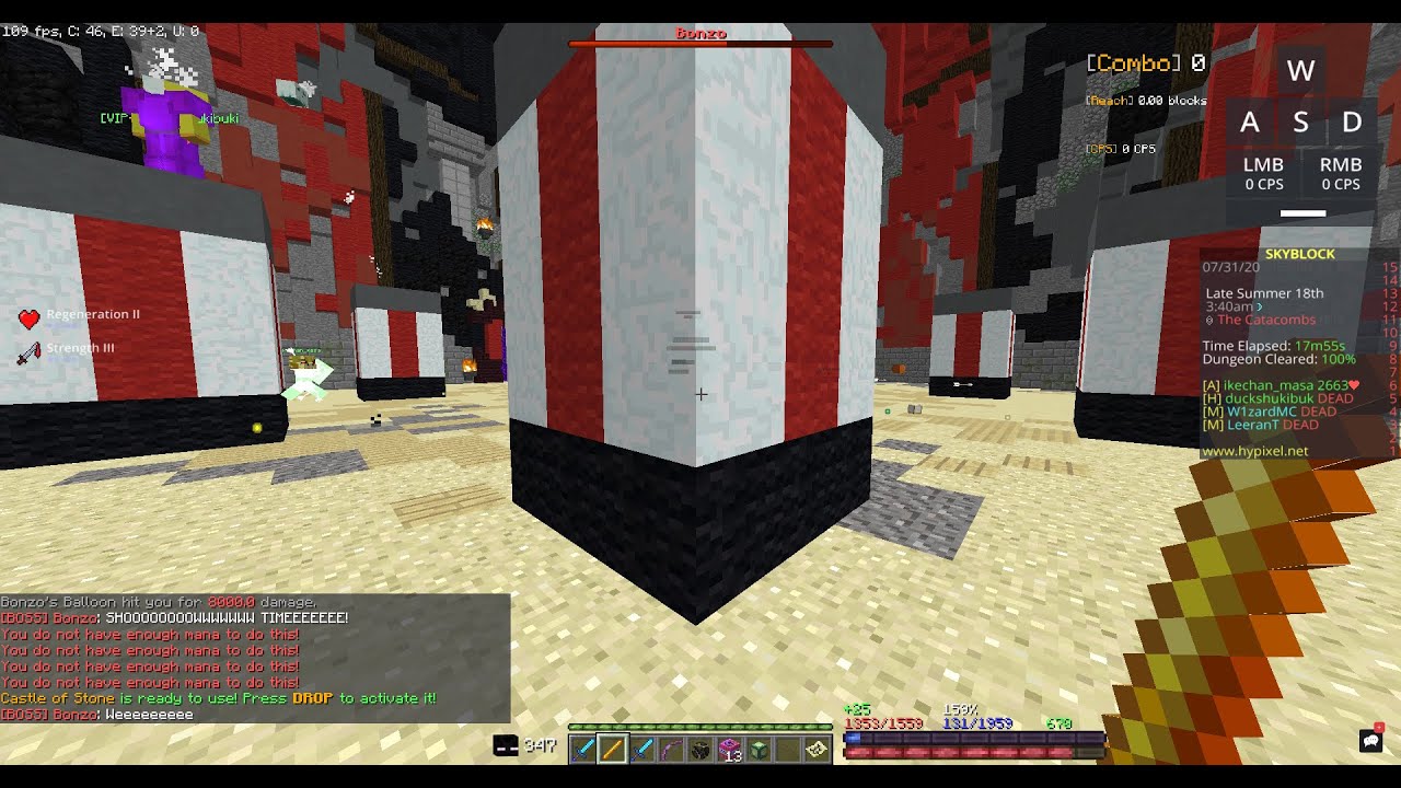 Dungeon: Insane Watcher & Bonzo Fight?! | Hypixel SkyBlock | Minigames ...
