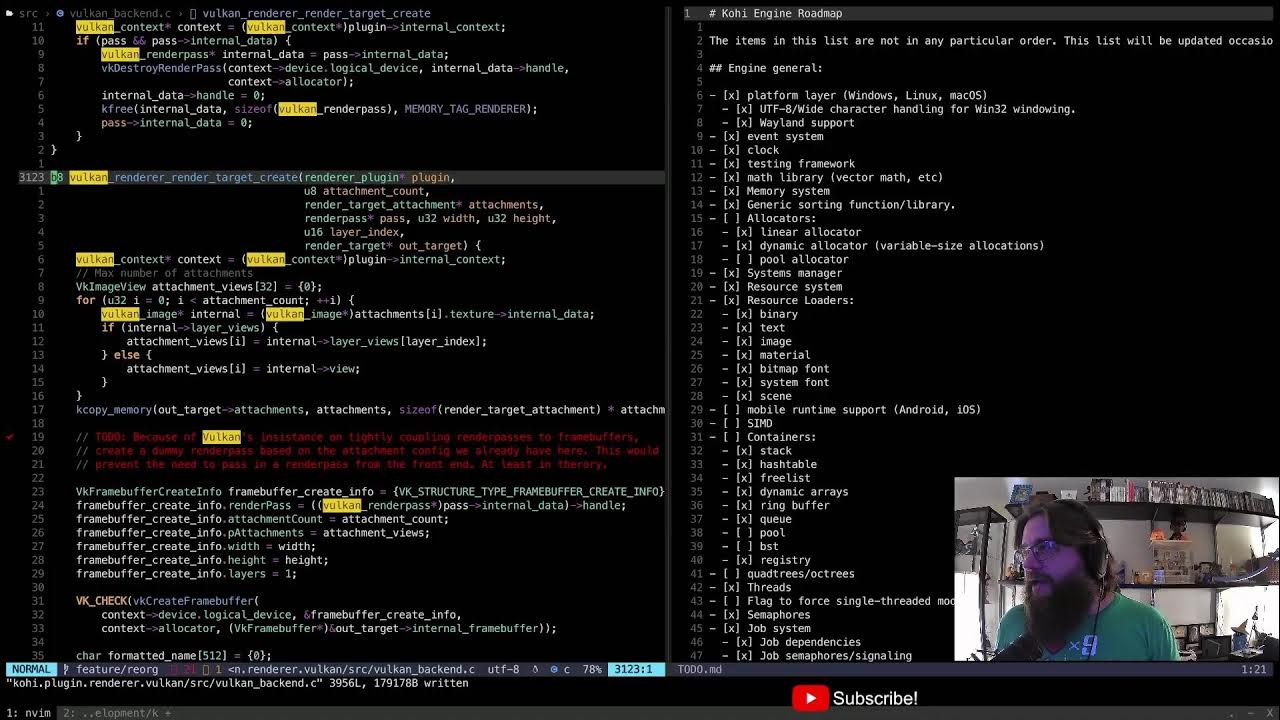 C/Vulkan Game Engine Dev Ep. 196 Refactor Tractor: Renderer Plugins !tts !kohi !music - YouTube