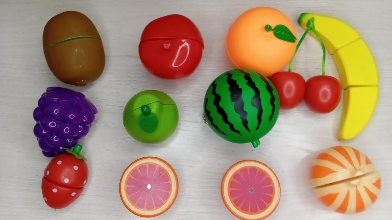 how to cut wooden fruits and vegetables|fruit slicing|satisfying Video|Toys ASMR#relaxing#fruit ...
