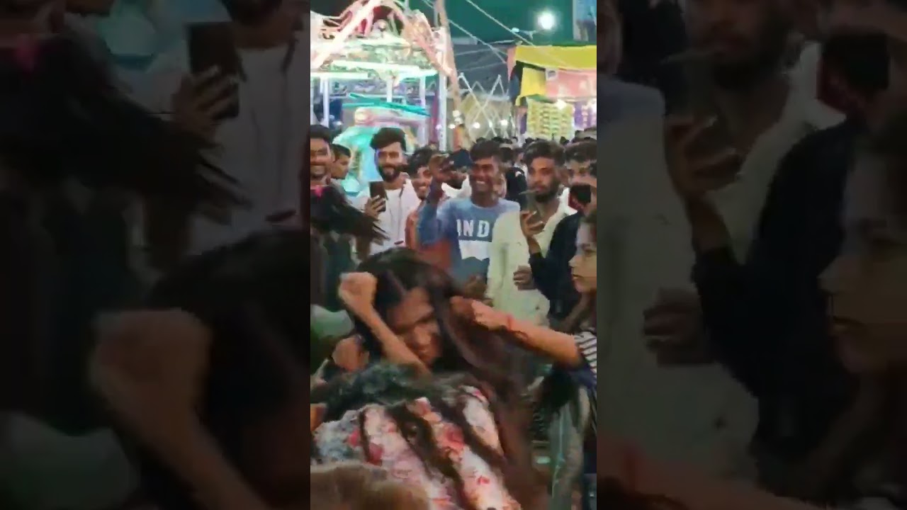 Girls fighting for each other during mela ||girls fight at night #girl ...