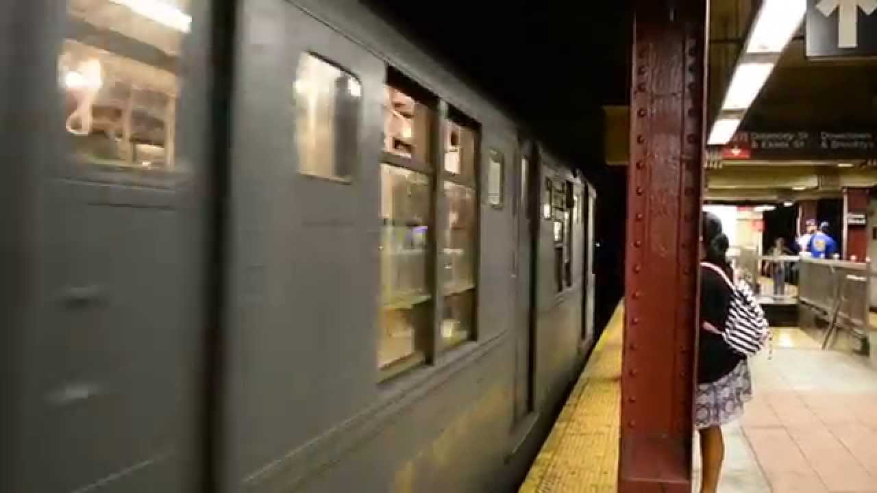 RARE New York City Subway Pre-war R1/9 Arriving at Essex Street - YouTube