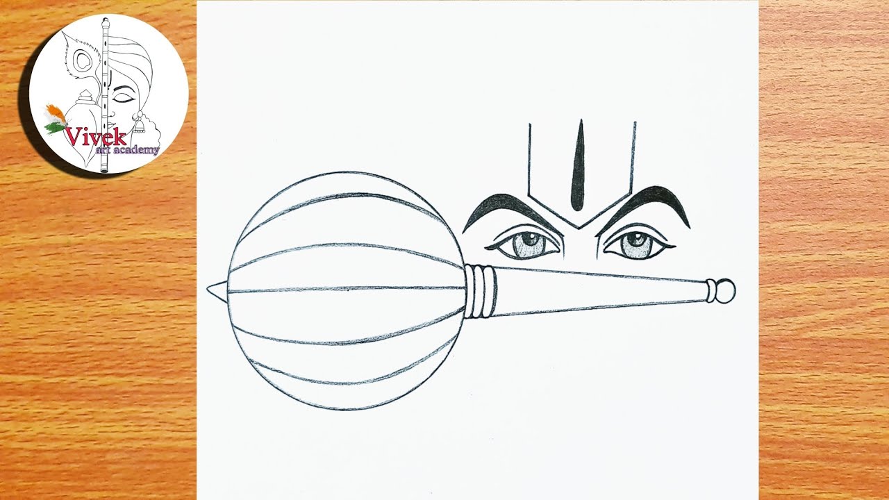 Beautiful Drawing of Hanuman Bhagwan | Hanuman Half Face Drawing | God ...