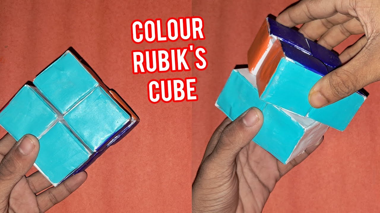 COLOUR RUBIK'S CUBE from paper! How to Make 2×2 Rubik's Cube With PAPER ...
