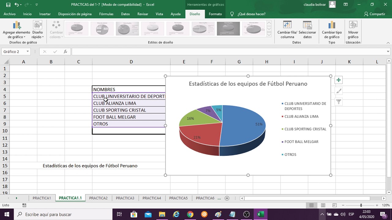 GRÁFICOS CIRCULAR EN 3D EN EXCEL Y ESTILO PORCENTUAL-P1.1 - YouTube