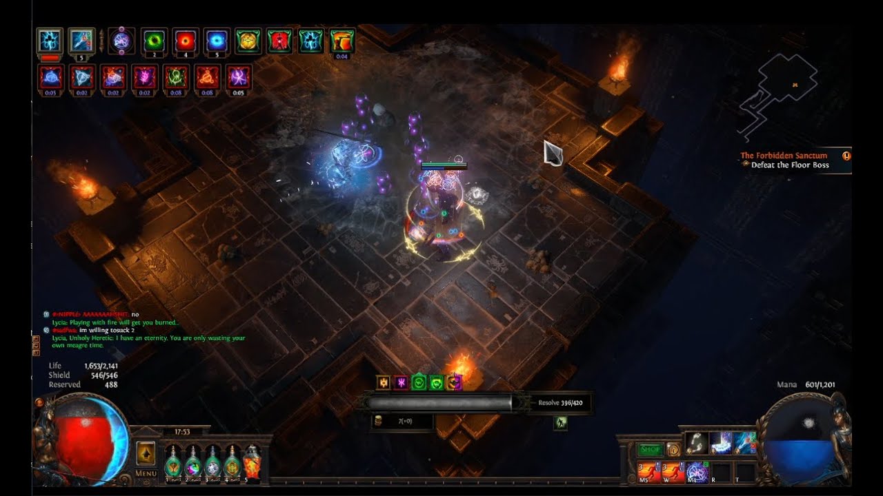 Path of Exile - Sanctum - 1.8B DPS - Ice Spear Hierophant ! Full run ...