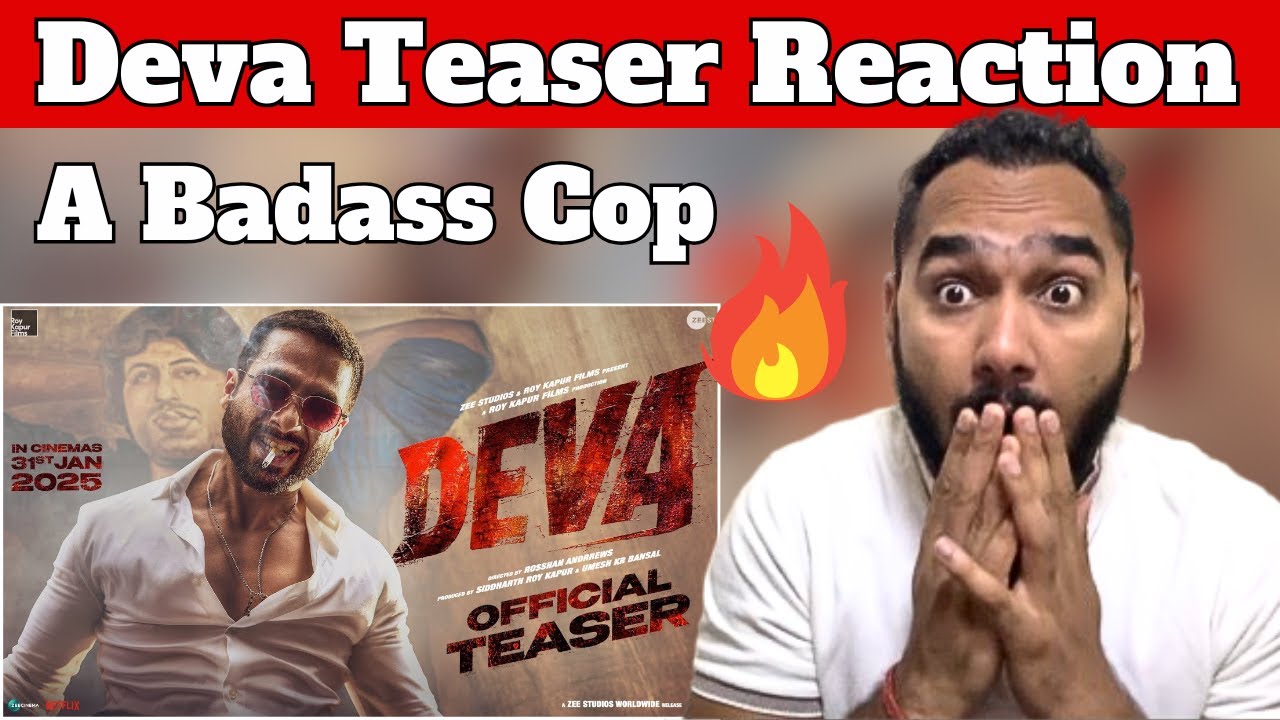 Deva Teaser Reaction | Shahid Kapoor | Vishnu | Pooja Hegde | Indian Reaction | Reaction Zone ...