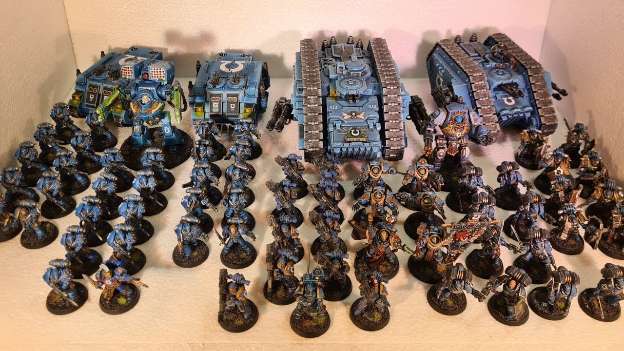 Horus Heresy Ultramarines Army Showcase 3000pt Completed List - YouTube