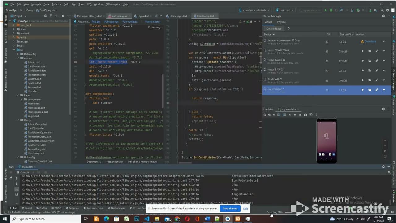 No Device Selected #Flutter #Android Studio, Emulator not detected - YouTube
