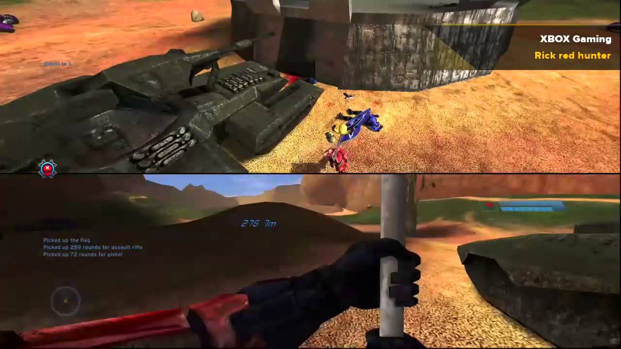 Halo deel 2 Split screen verover de vlag - YouTube