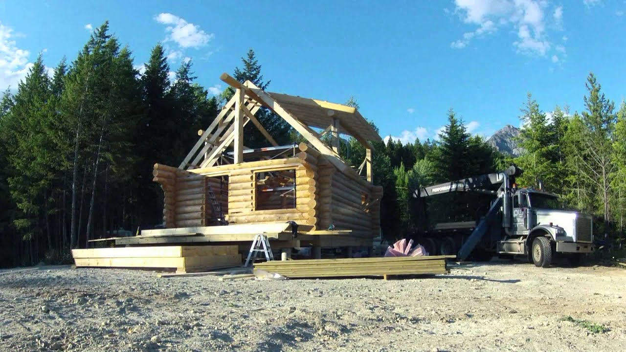 Log Cabin Setup July 2013 - In Scribe Log Homes - Timelapse - YouTube