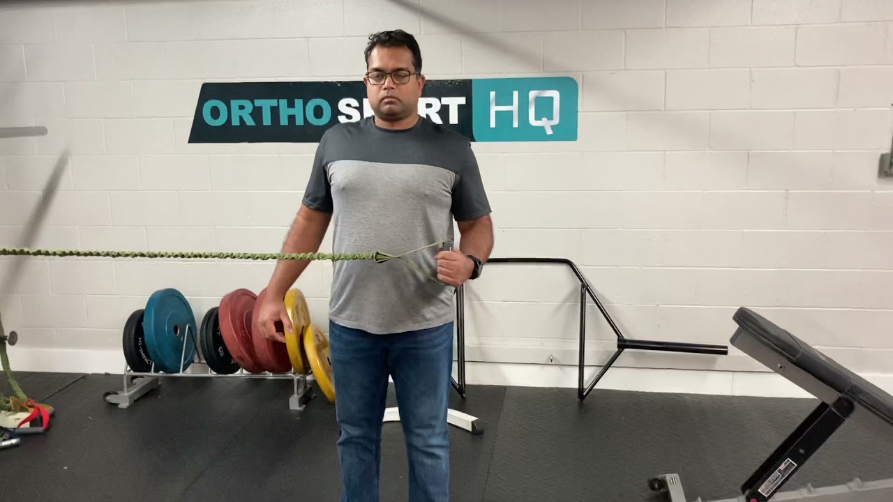 External Rotation walk out - isometric - YouTube