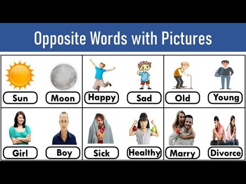 30+ Opposite Words in English Vocabulary | Learn Antonyms with Pictures ...