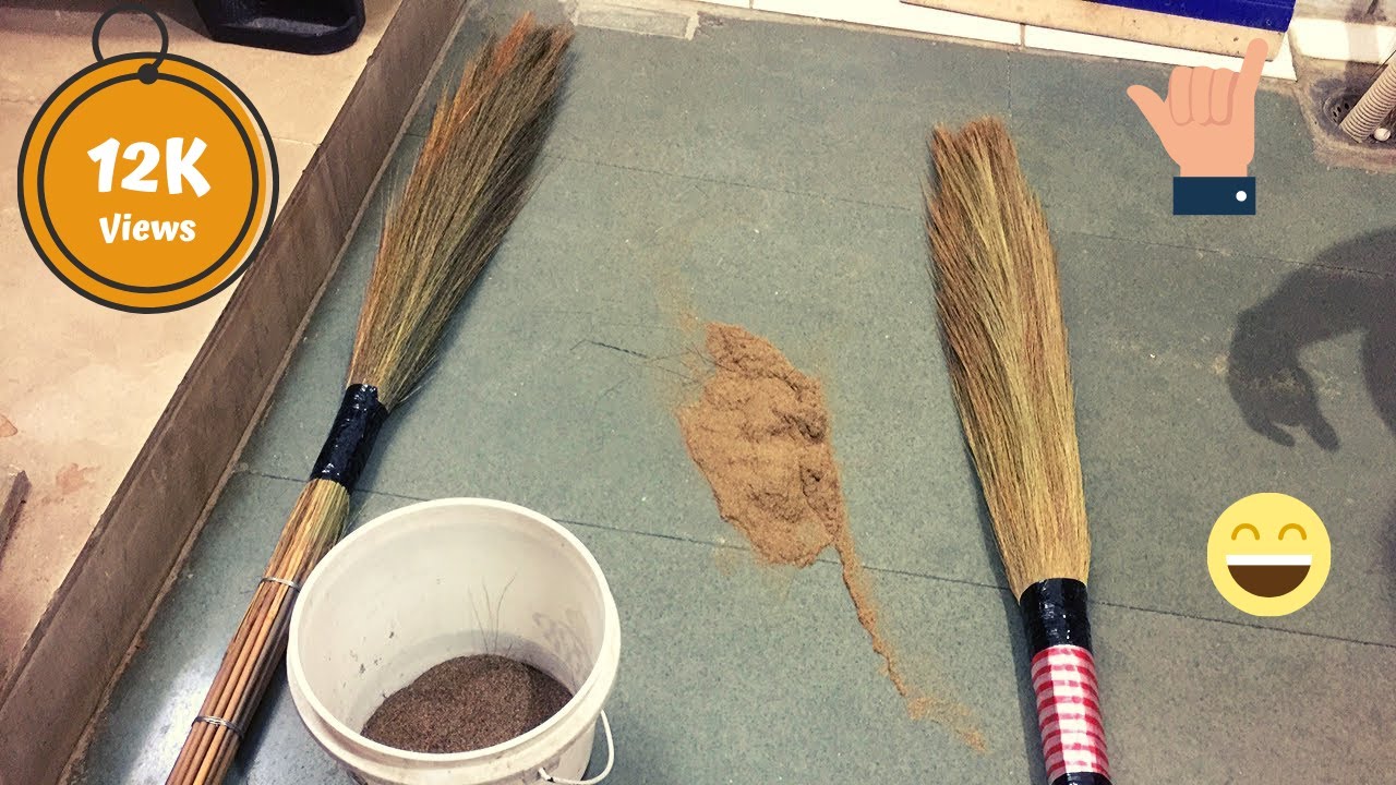 How to Remove Bhoosa (Chaff) from Phool Jhadu | झाड़ू સાવરણી Cleaning ...