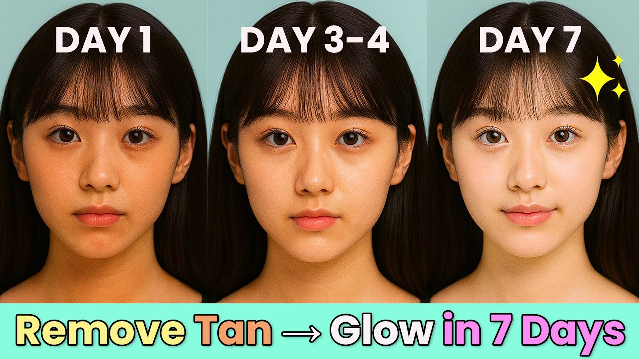 1 Week Transformation 🌸 Remove Tan Fast & Get K-Beauty Glow - YouTube