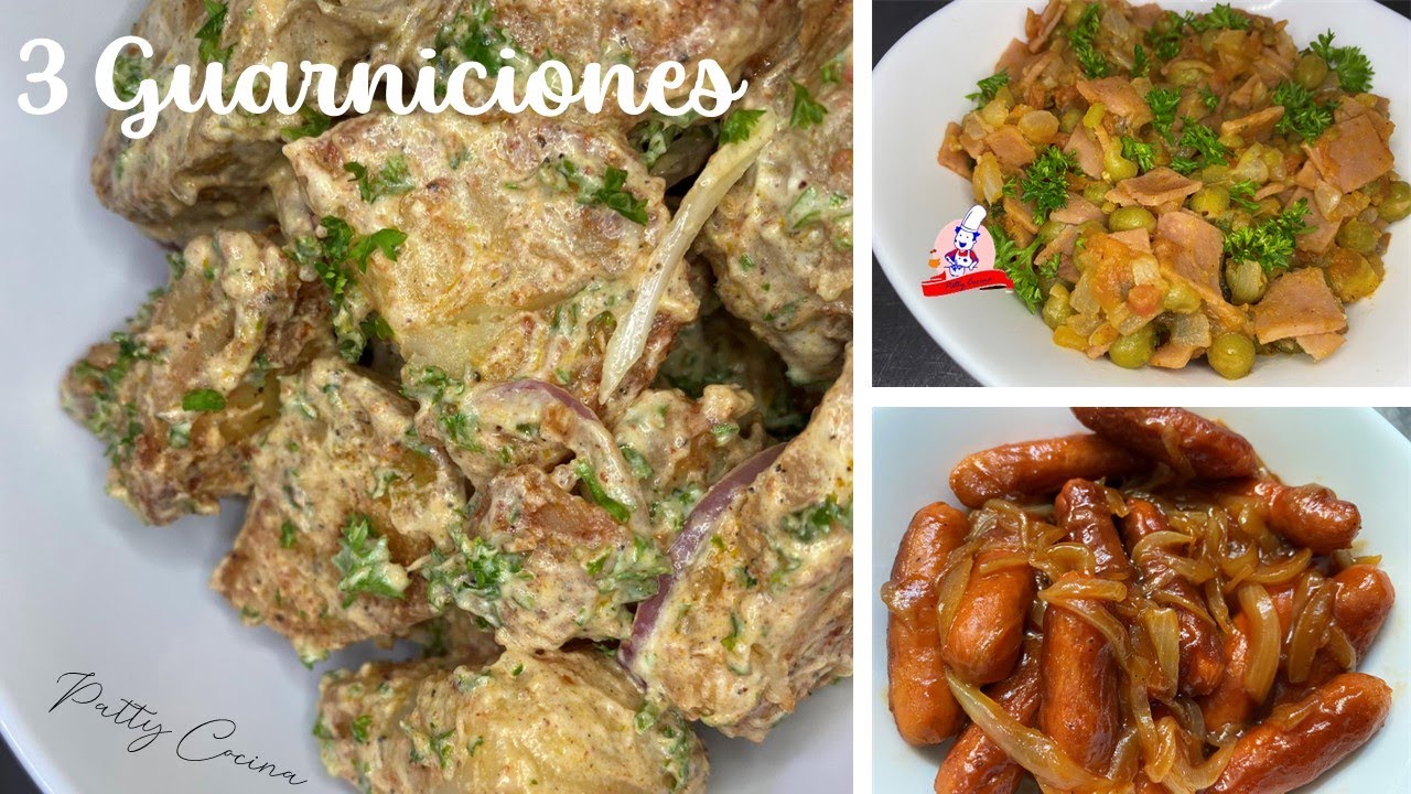 3 recetas de GUARNICIONES fáciles - YouTube