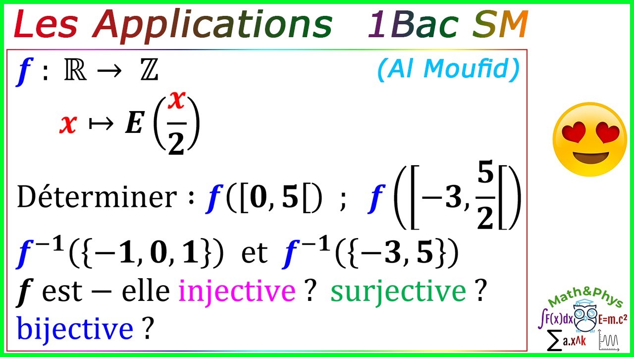 Les Applications 1 Bac SM - Image Directe - Image Réciproque d’une ...