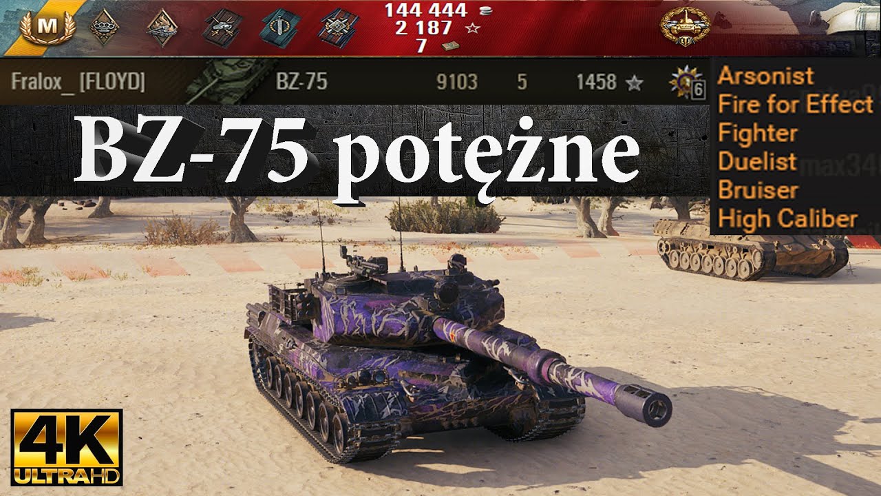 BZ-75 video in Ultra HD 4K🔝 potężne TUBY 9k może być, 1370 block, 1458 ...