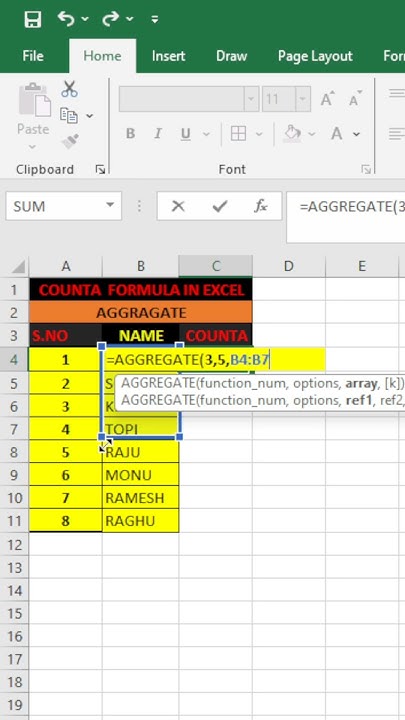 |Excel me Counta formula kaise lagaye| #excel#excelformula #exceltips#exceltricks#shorts # ...
