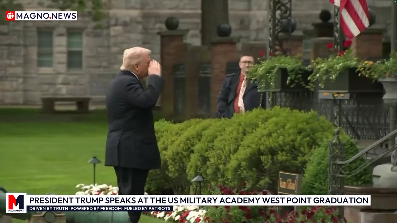 President Donald Trump Arrives at US Military Academy West Point, New ...