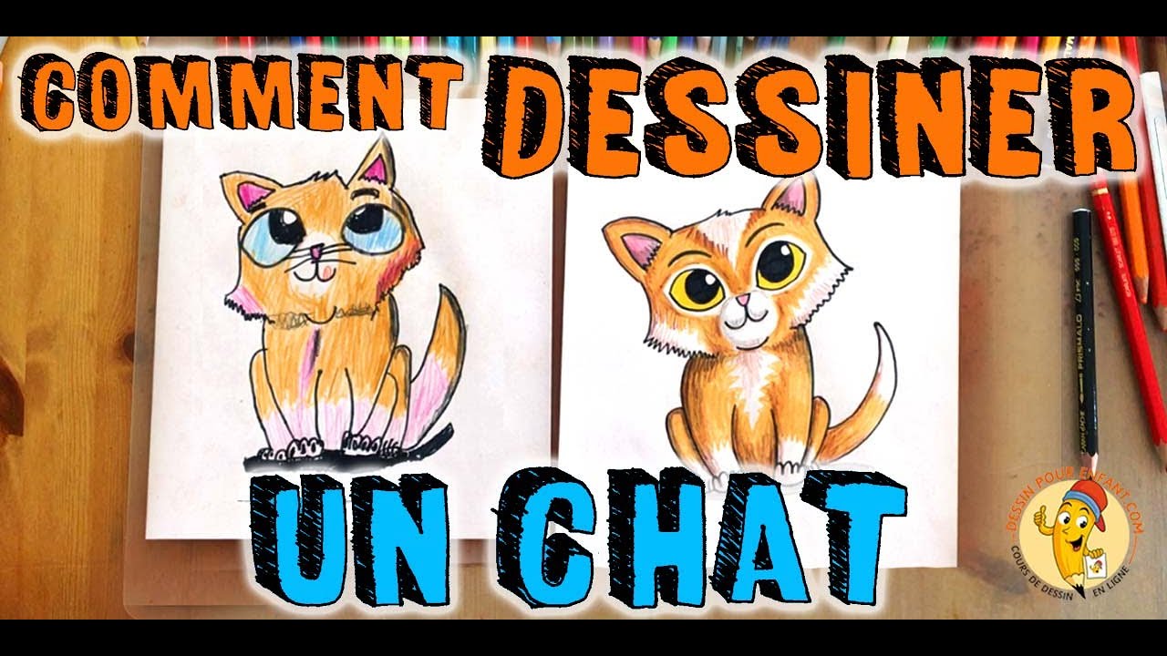 Comment dessiner un CHAT sur youtube | dessin pour enfant - YouTube