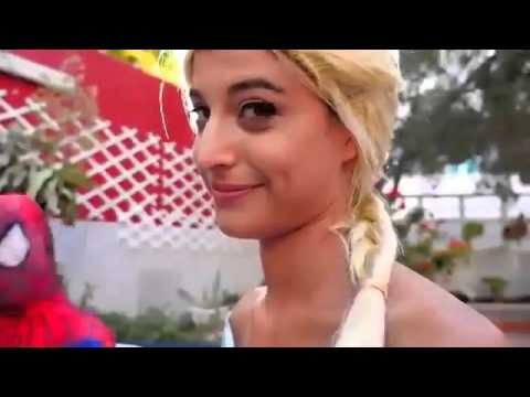 Spiderman & Frozen Elsa vs Evil Queen! Elsa Gets a Gummy Joker Tongue ...