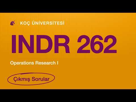 Koç INDR 262 Final | Çıkmış Sorular