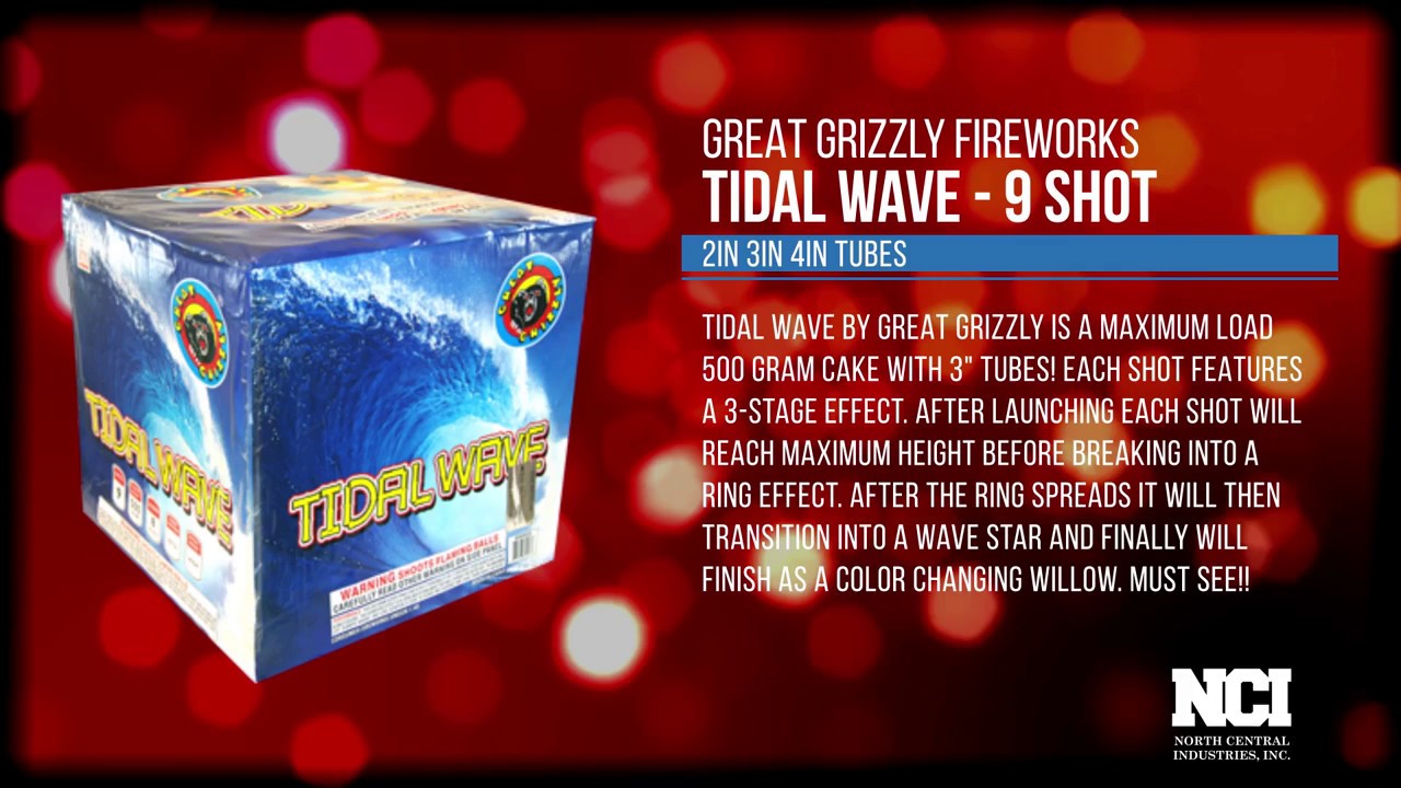 Tidal Wave 9 Shots (2", 3", or 4" tubes) www. great grizzly .com - YouTube