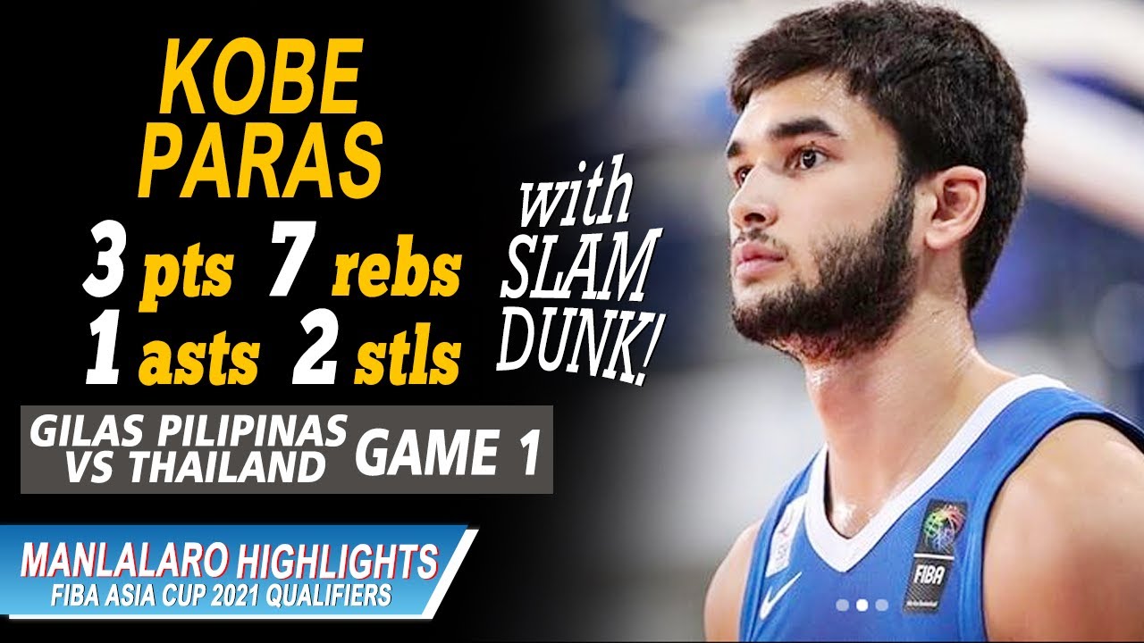 Kobe Paras POSTERIZED Thai Player! Highlights vs Thailand G1 7 rebs 3 ...