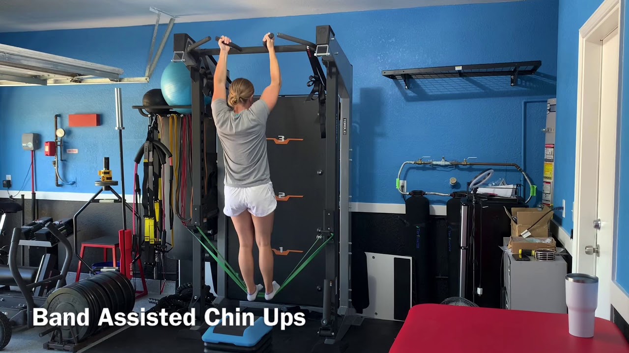 Band Assisted Chin Ups - YouTube