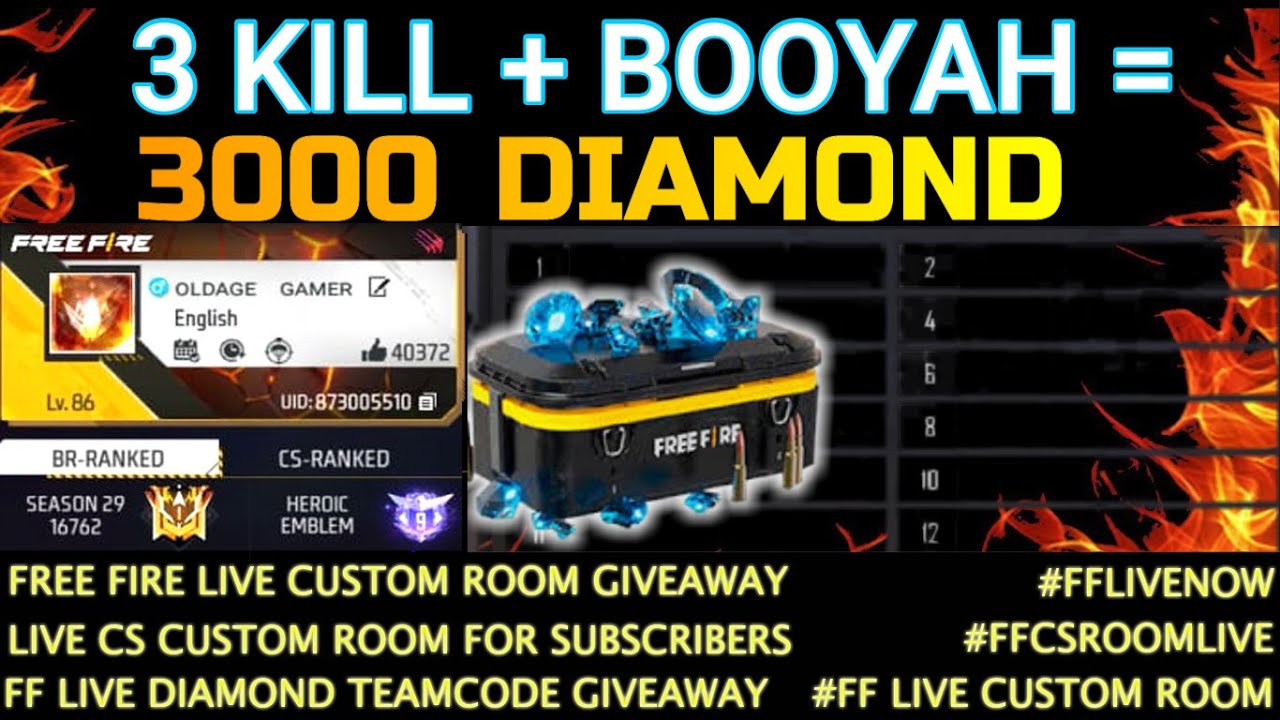 ff live custom room giveaway | free fire live giveaway custom room ...