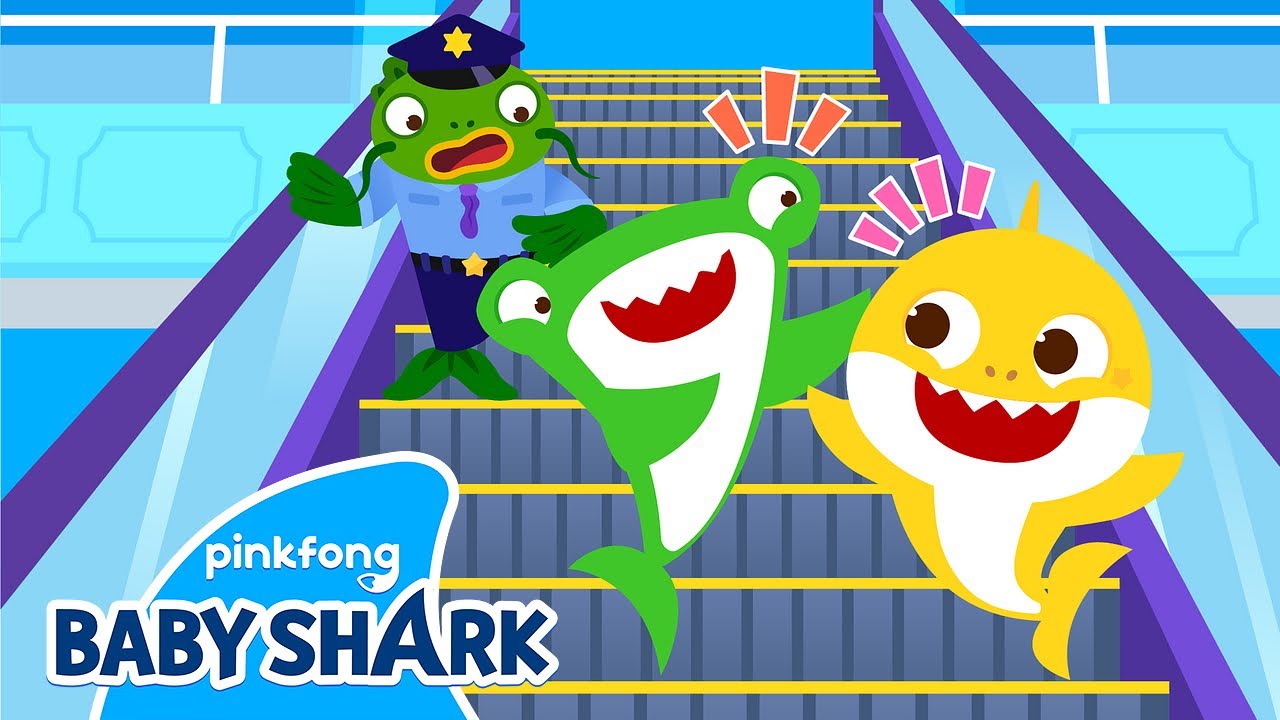 Baby Shark, How Should We Ride an Escalator? | Safety Songs for Kids ...