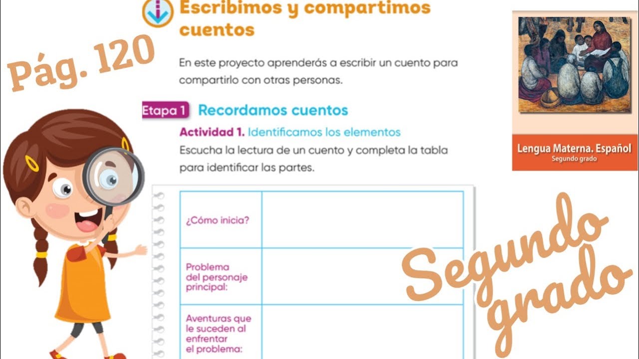 Escribimos y compartimos cuentos Página 120 libro de Español Segundo ...