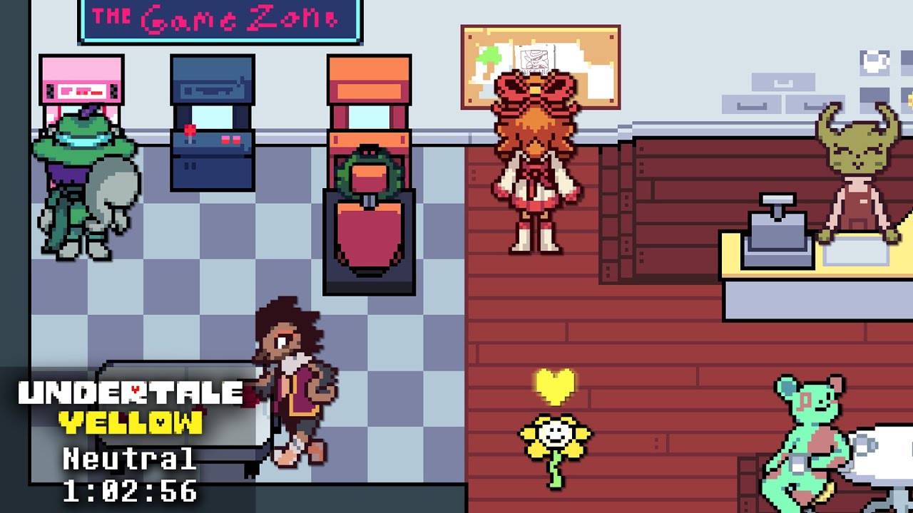 Undertale Yellow Neutral Speedrun 1:02:56 - YouTube