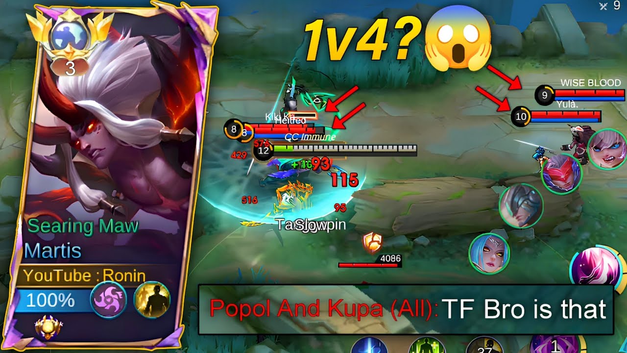 MARTIS DOMINATING ENEMIES IN EXP LANE | MARTIS BEST EMBLEM AND BUILD ...