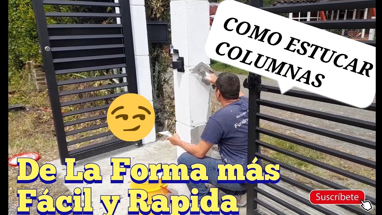 TECNICA para ESTUCAR Columnas de CASAS CAMPESTRES Modernas y ...