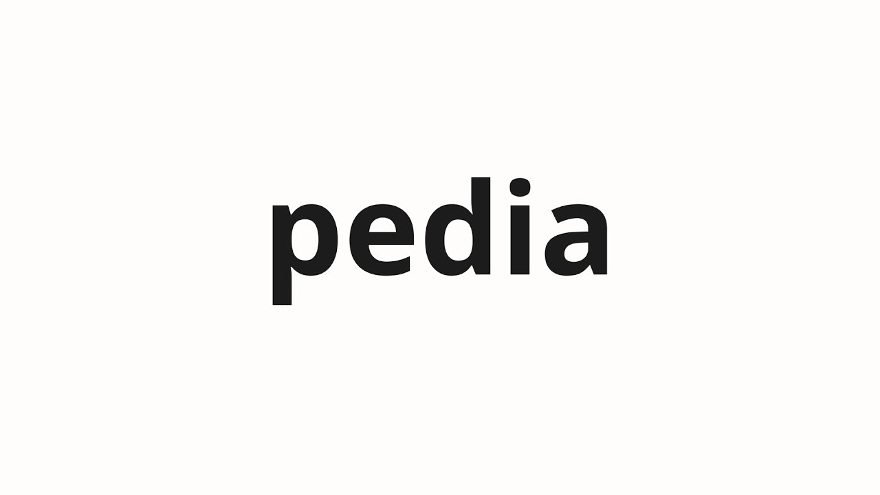 How to pronounce pedia | ペディア (Pedia in Japanese) - YouTube