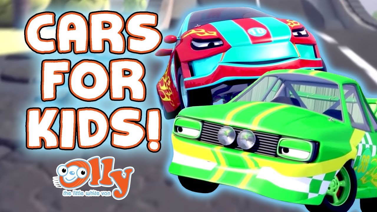 Cars for Kids - Race Cars, Vans and Trucks | Olly the Little White Van ...
